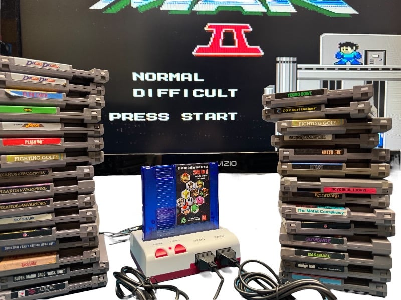 NES Top Loader Console in Red & White (w/Game*)